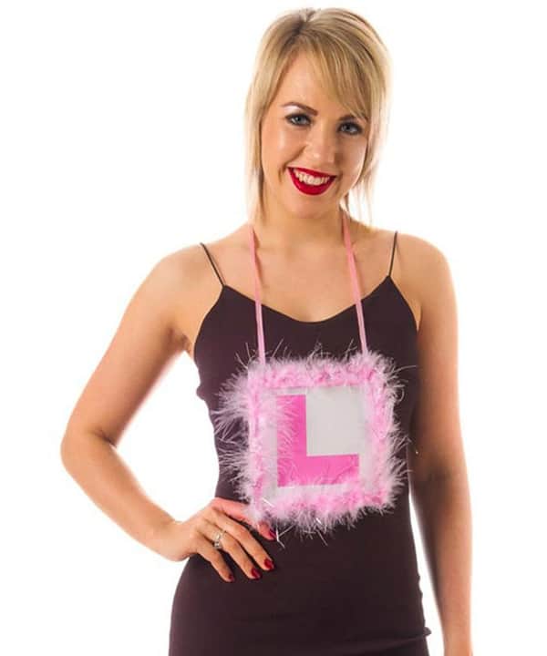 L-Plate with Feathers • Party Sashes • Hen party • Hen Night
